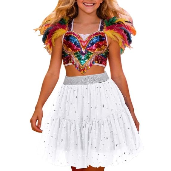 Baby and Toddler Girls Dresses Dance Party Sequin Skirt Ballet Skirts ...
