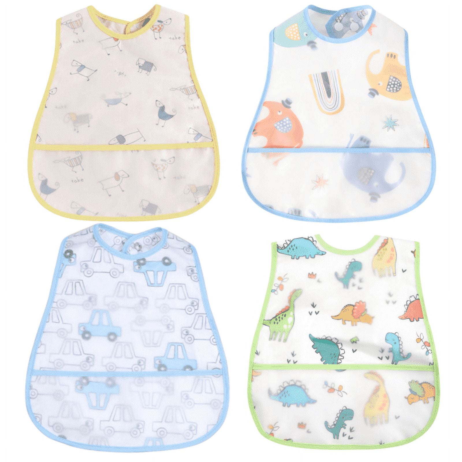 Baby bibs Waterproof Toddler bib - Feeding bib with Pocket for Infant ...