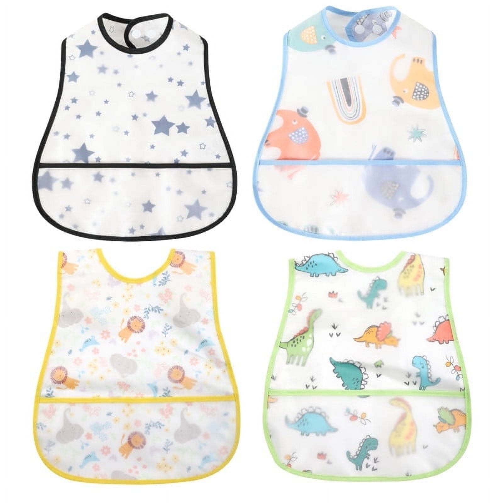 Baby bibs Waterproof Toddler bib - Feeding bib with Pocket for Infant ...
