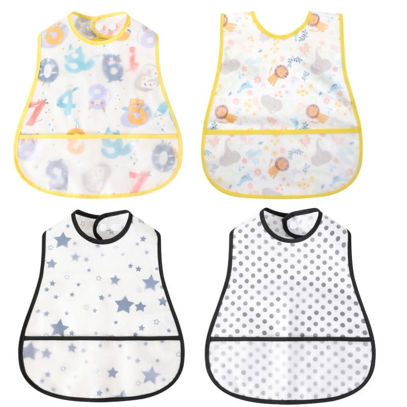 Baby bibs Waterproof Toddler bib - Feeding bib with Pocket for Infant ...
