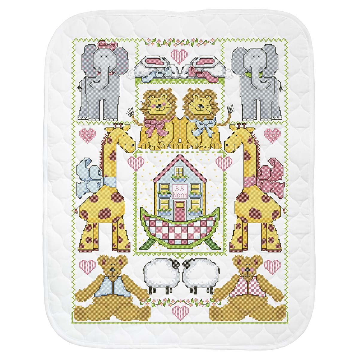 Herrschners Baby Noah Value Baby Quilt Stamped Cross-Stitch - Walmart.com