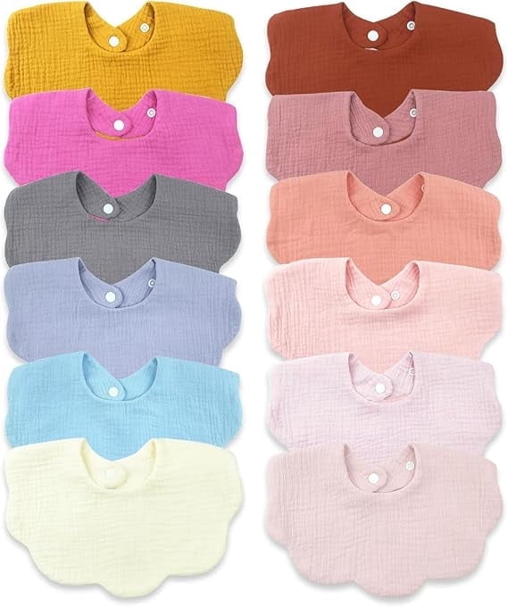Baby drooling bib, neutral style, soft and absorbent, multi-layered ...