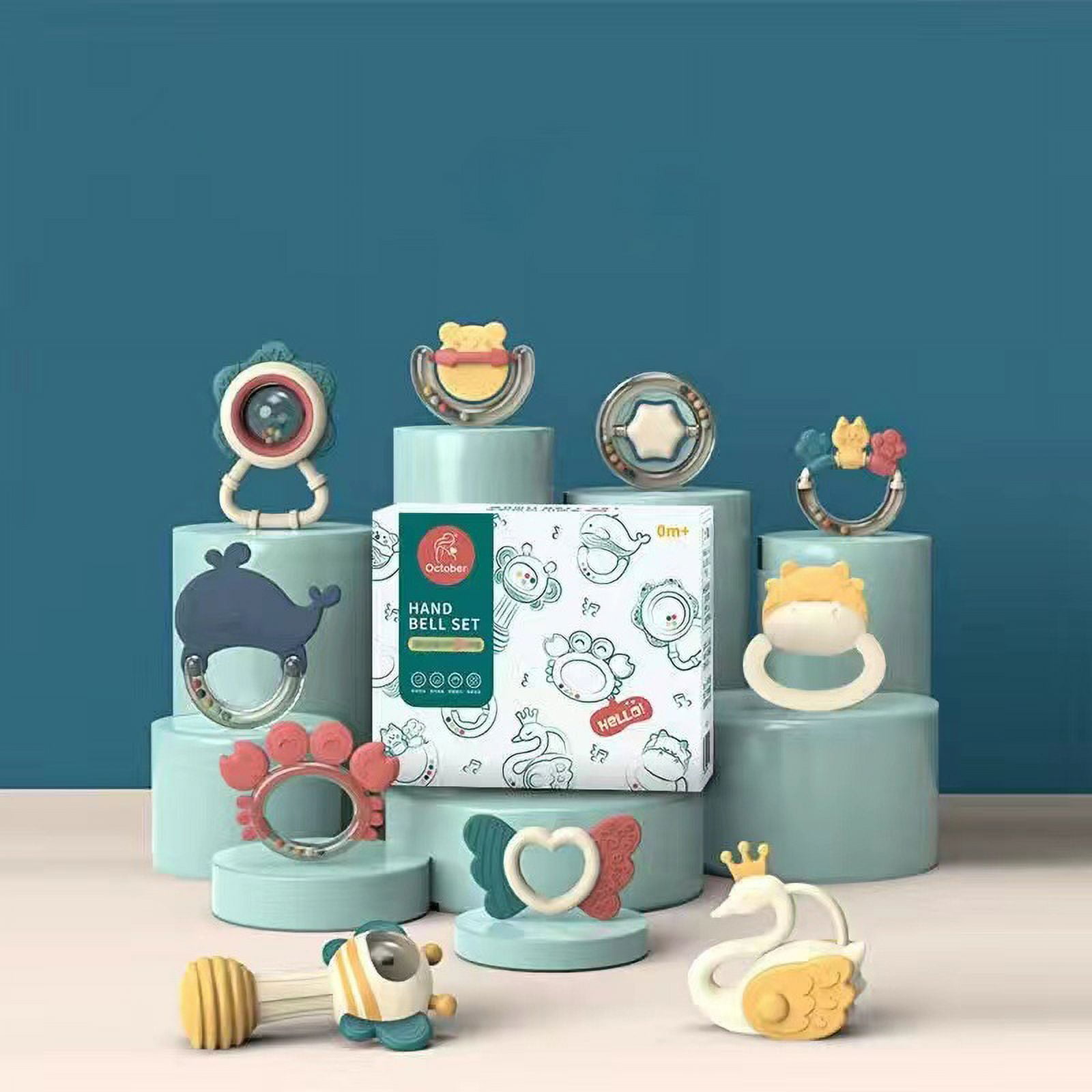Baby early tutoring hand -rang tooth glue toy, Baby Hand Ringling Toy ...
