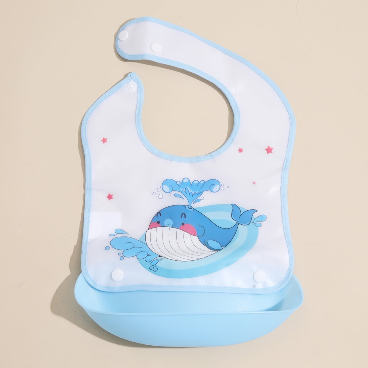 Baby food bib Baby waterproof bib three-dimensional detachable food ...