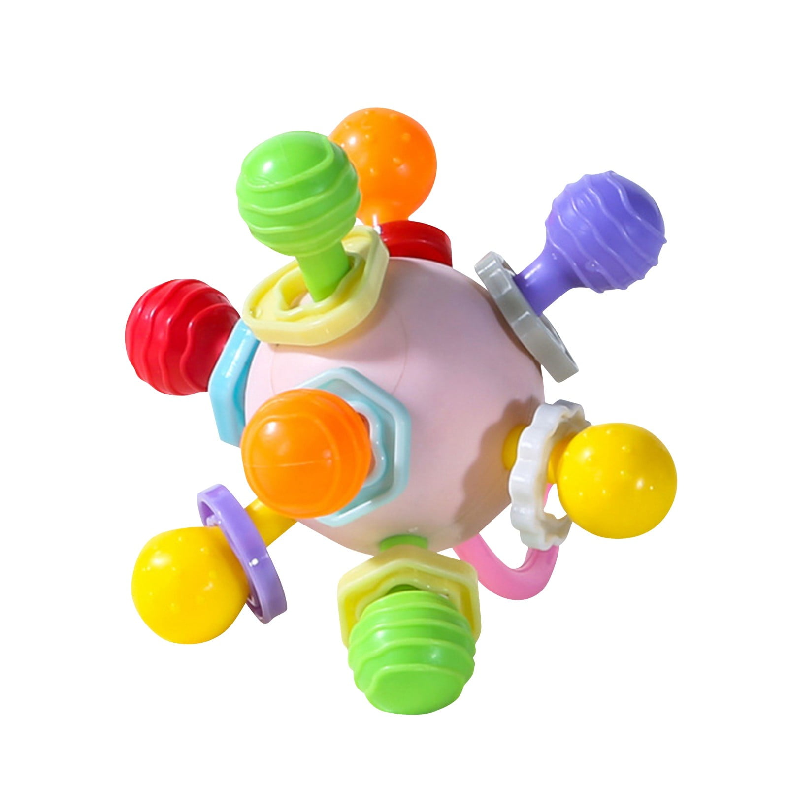 Baby grip ball non-toxic round ball pink hand grip ball with textured ...