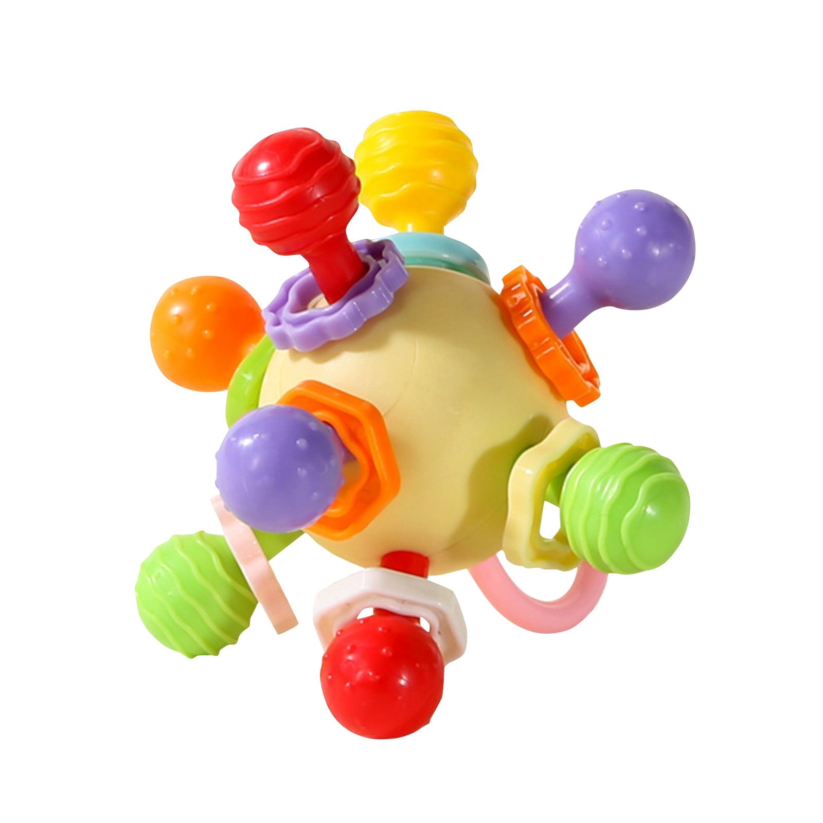 Baby grip ball non-toxic round ball yellow hand grip ball with textured ...