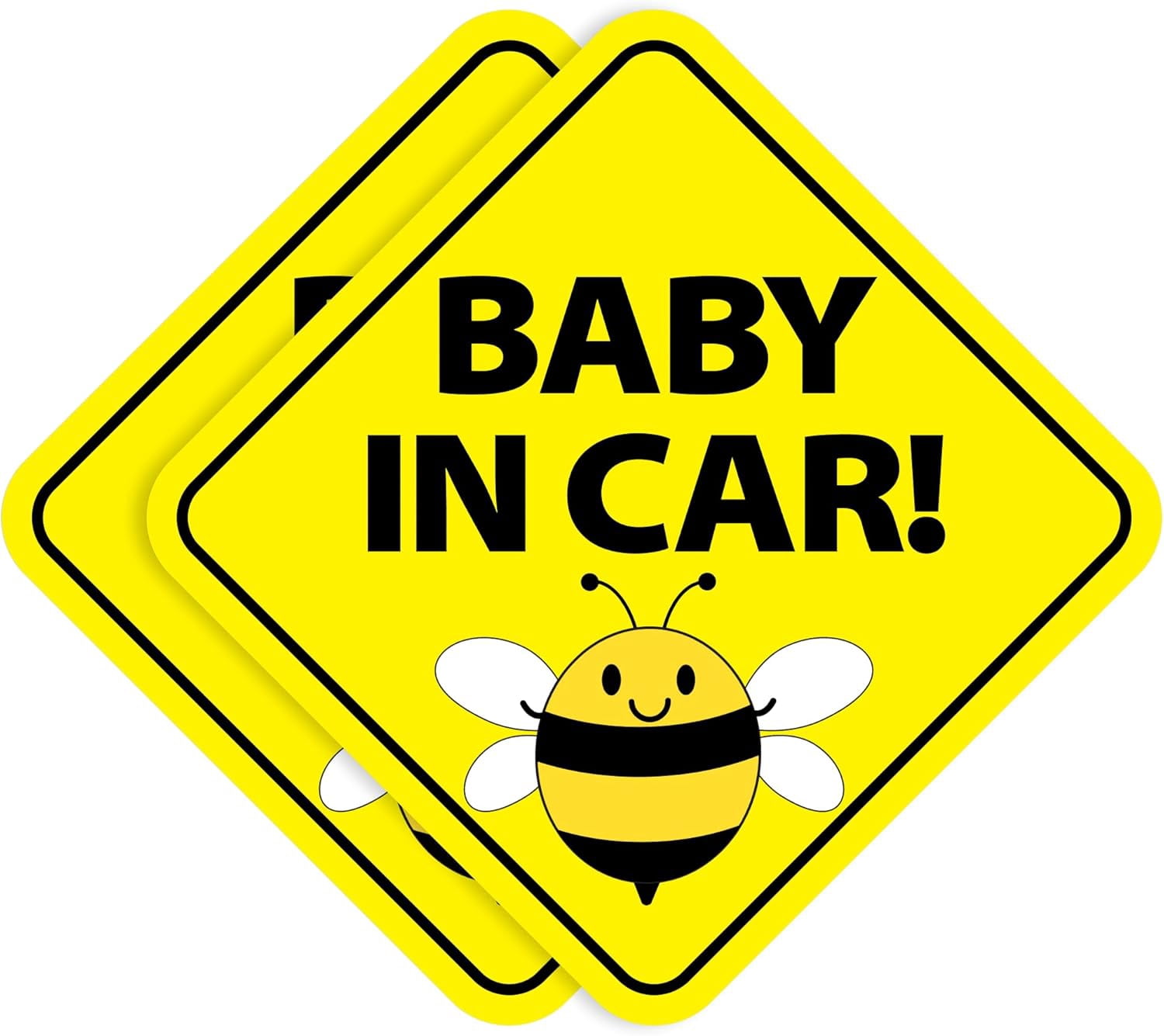 Baby in Car Stickers (Non-Magnetic) - Removable, Paint-Safe Signs for ...