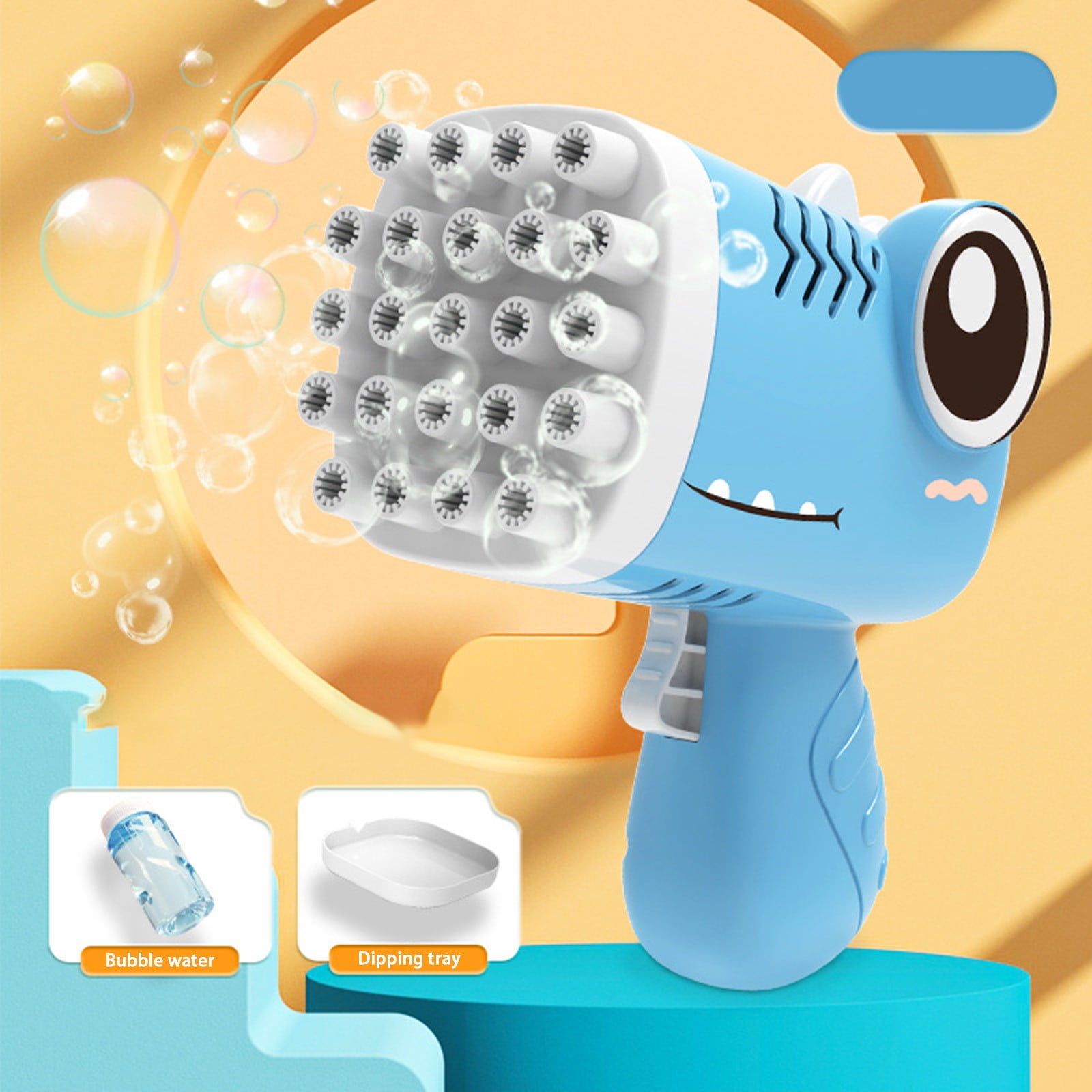 Baby's Best Start Toy K923 Holes Small Dinosaur Bubble Gu-n , Children Automatic Bubble Machine ...