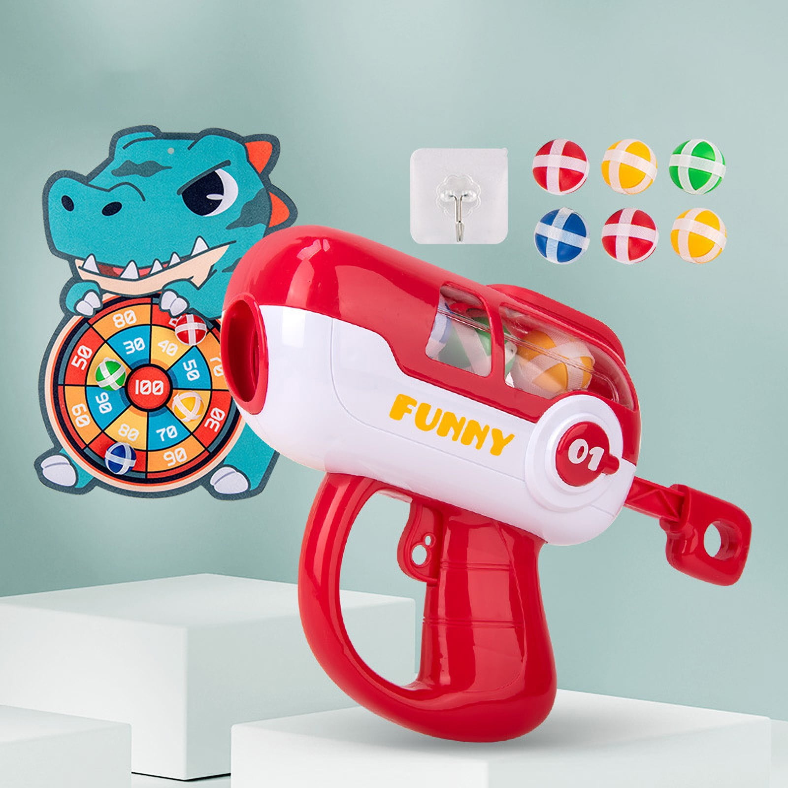Baby's Best Start Toy K9Dinosaur Ball Guns Mark Ejection Tackiness Ball ...