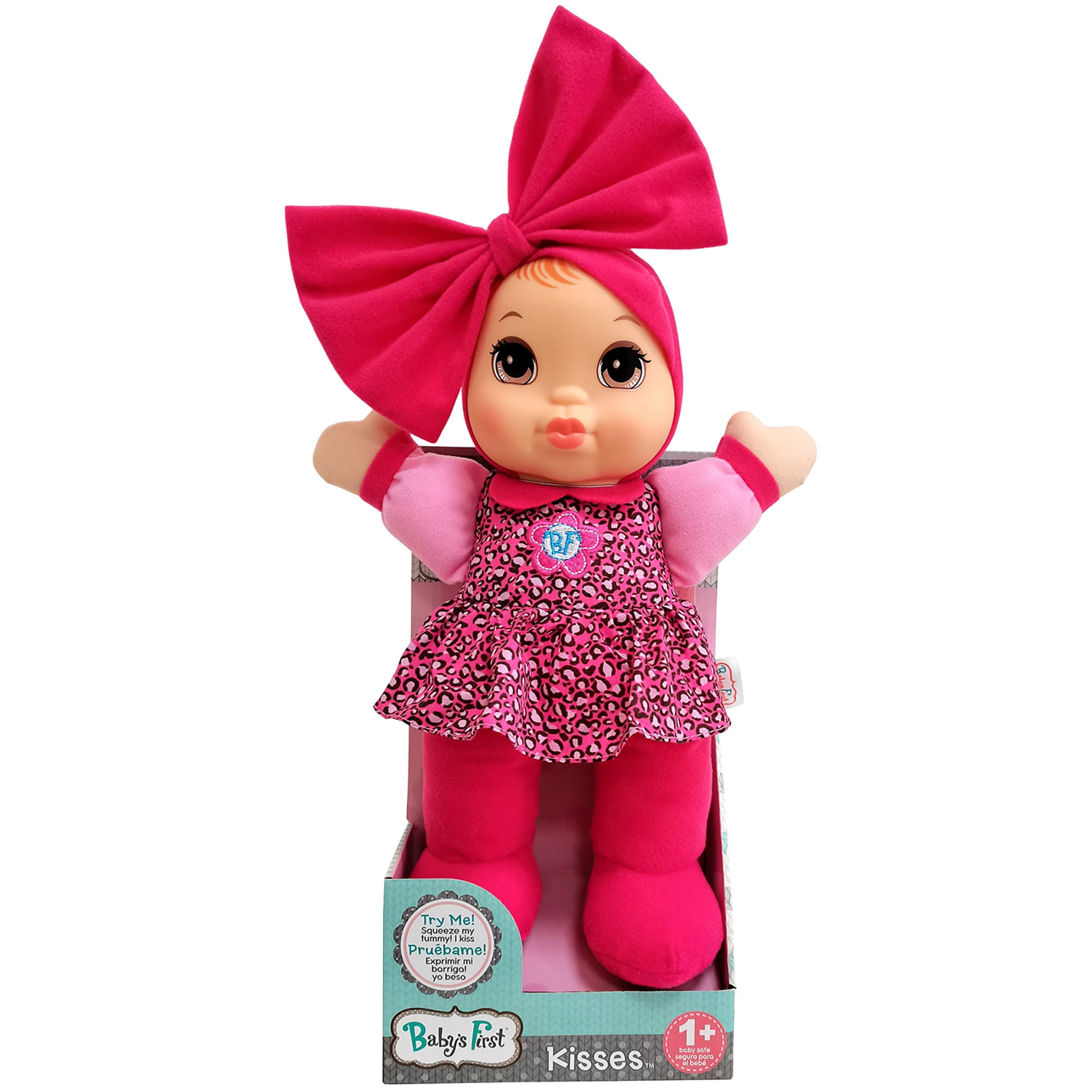 Baby's First Kisses Baby Doll Toy with Animal Print Top - All Ages ...