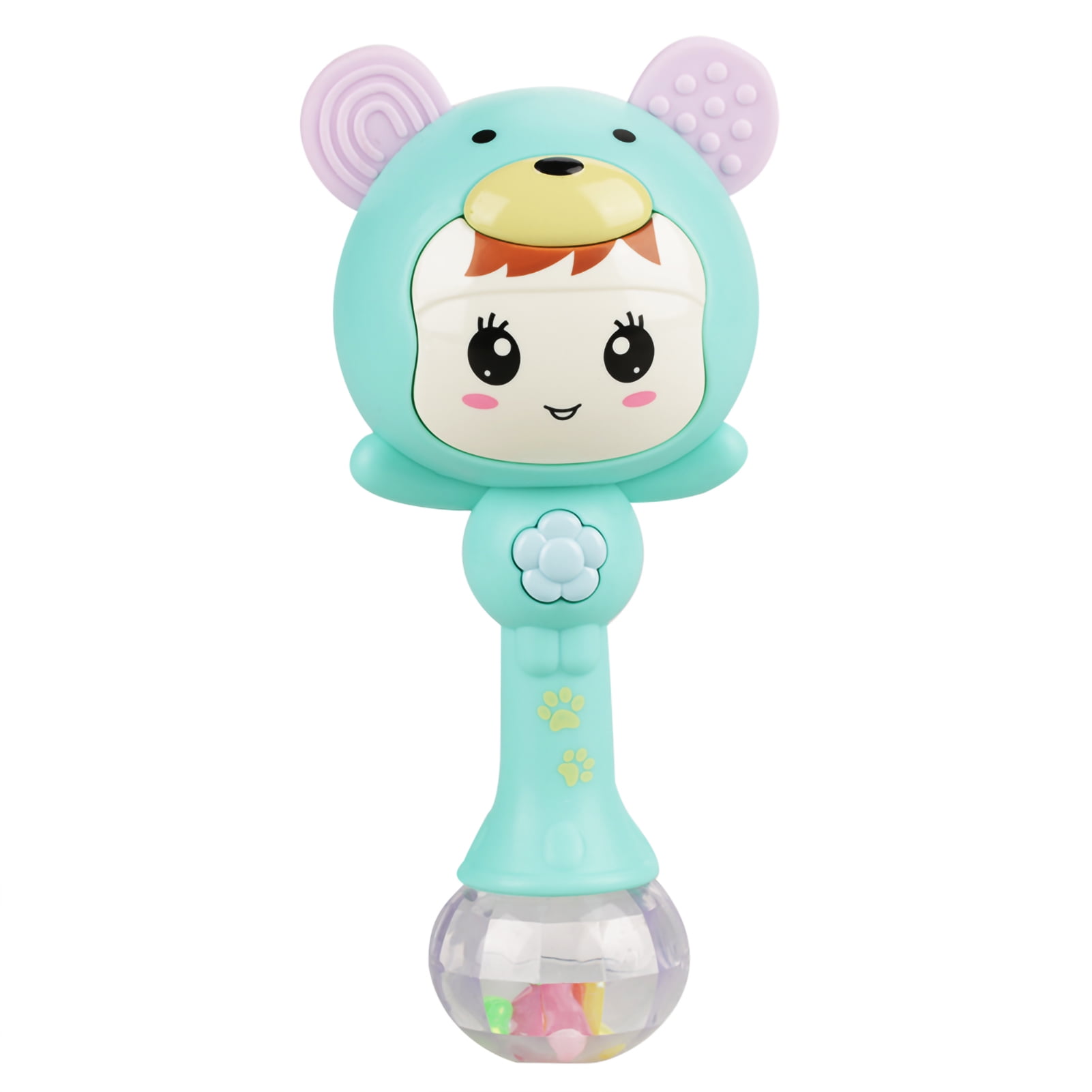 Baby's First Rattle with Music Lights, Colored ABS Handbell - Walmart.com