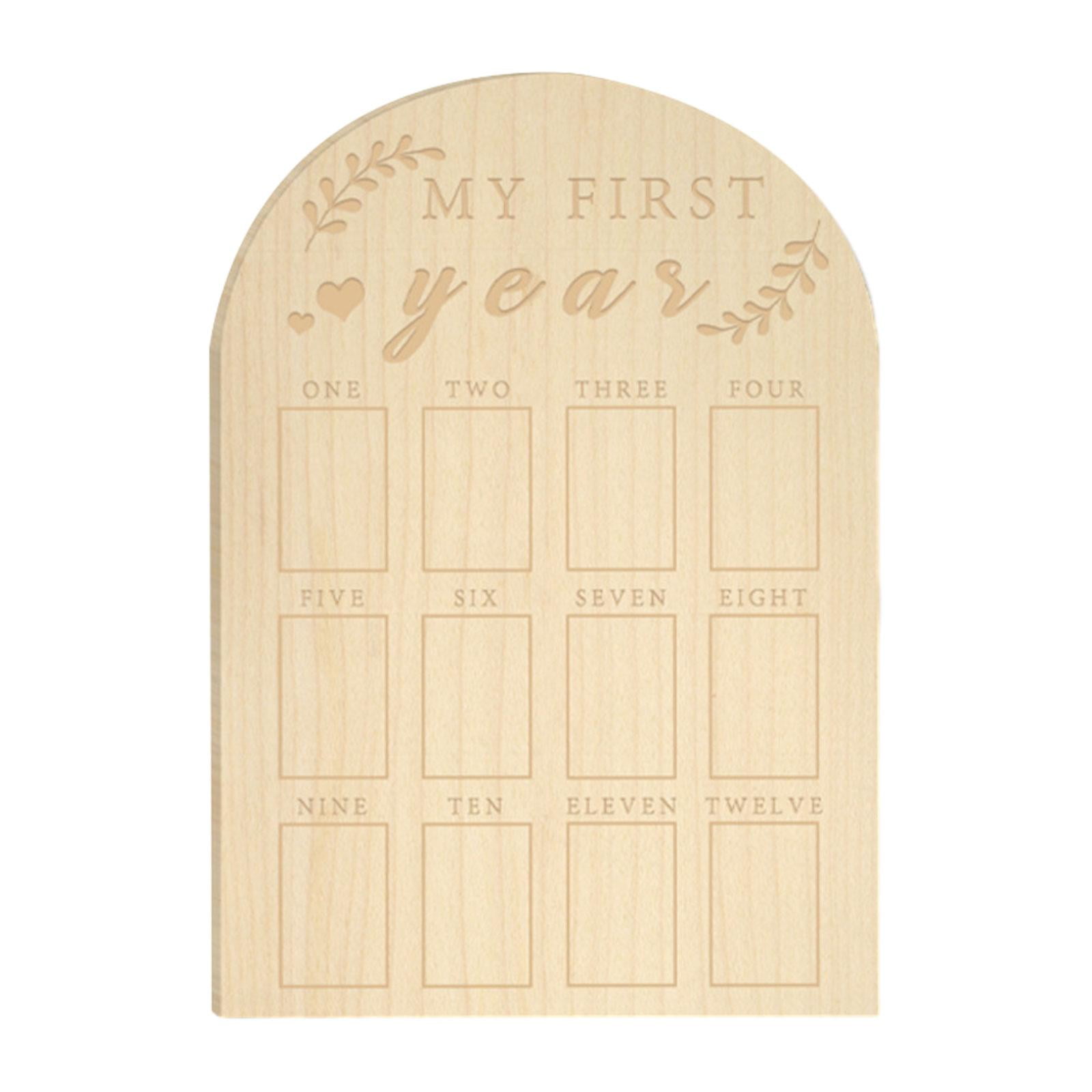 Baby's First Year Photo Frame Smooth Wall Decor Rustic My First Year ...