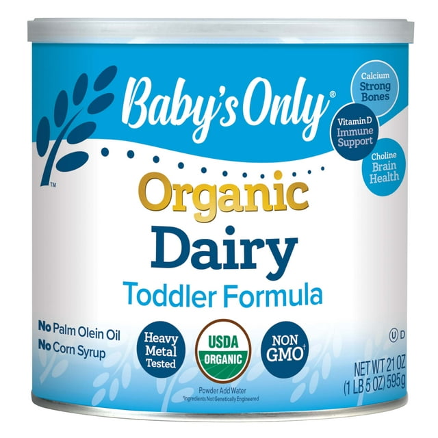 Baby's Only Organic Dairy Toddler Powdered Formula, USDA Organic, Non ...