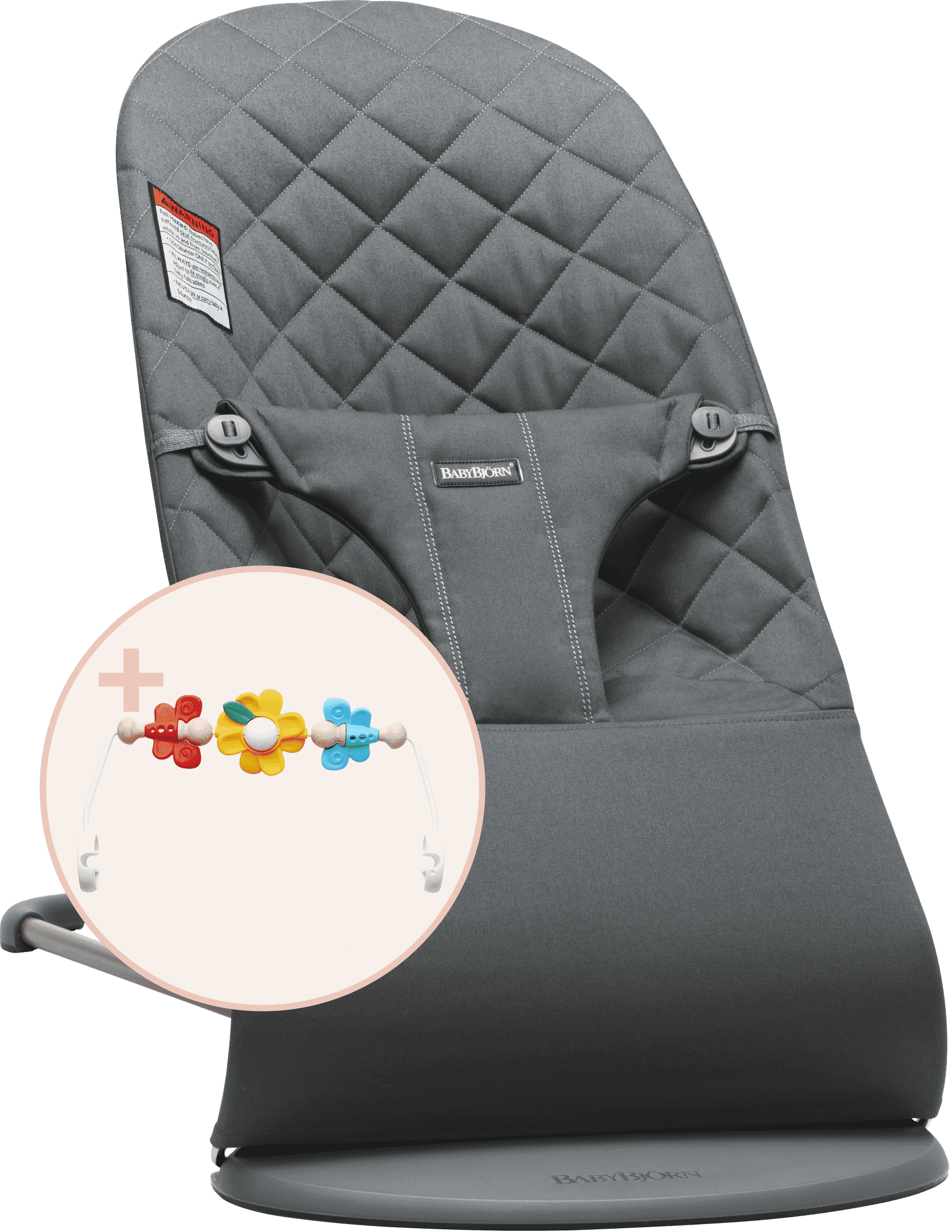BabyBjorn Bouncer Bliss, Ergonomic Cotton Baby Chair with Toy Bar ...