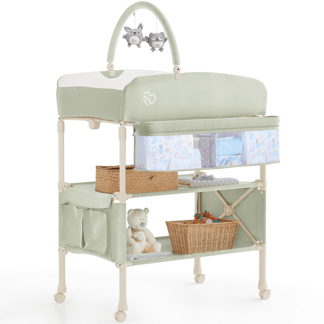 BabyBond Portable Changing Table, Foldable, Waterproof, Adjustable ...