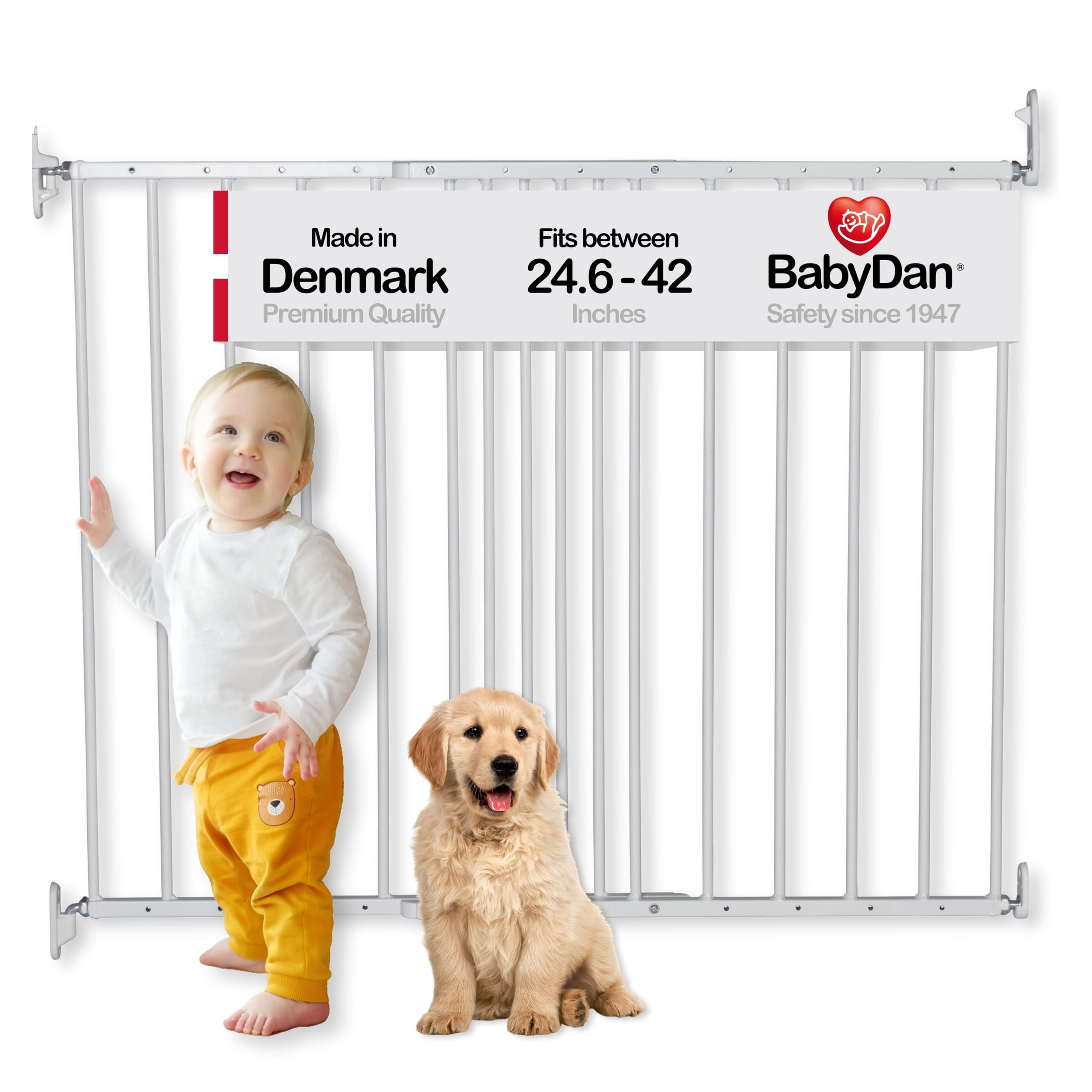 BabyDan MultiDan, 24.6"-42", Extendable Stair Gate/Baby Gate/Safety ...