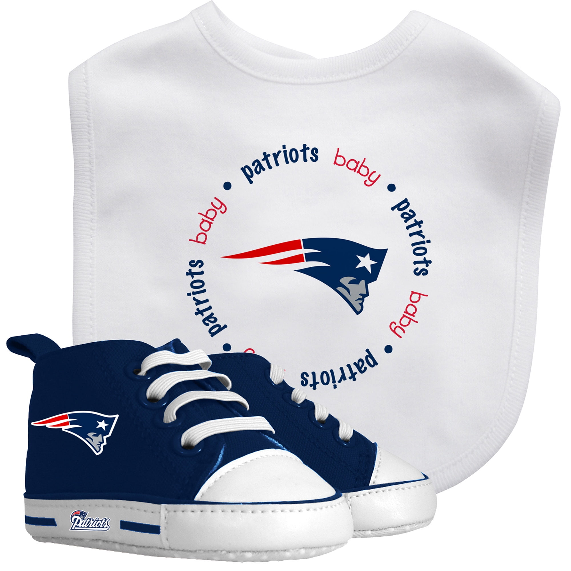 BabyFanatic 2 Piece Bib and Shoes - NFL New England Patriots - White ...