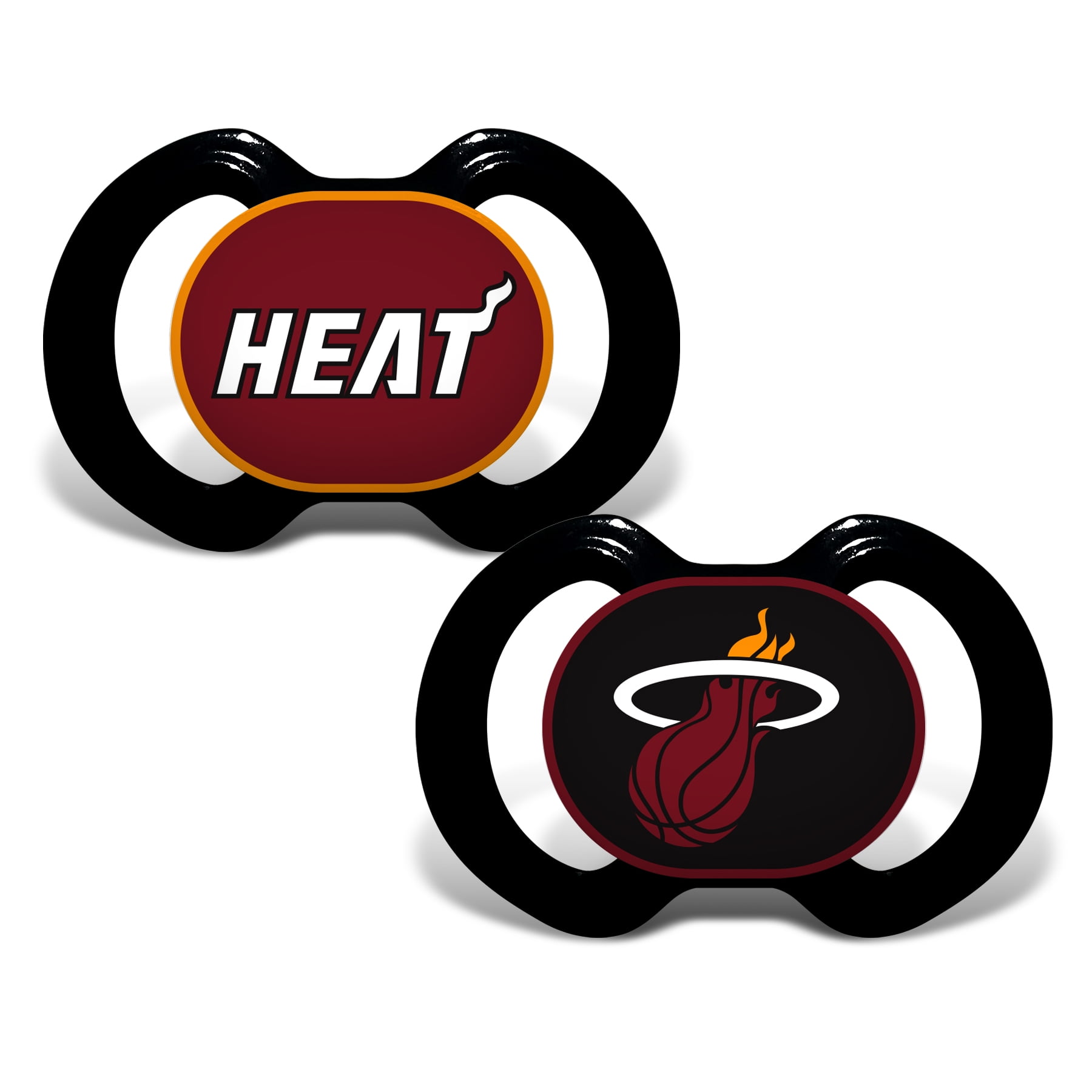 BabyFanatic Officially Licensed Unisex Pacifier 2-Pack - NBA Miami Heat ...