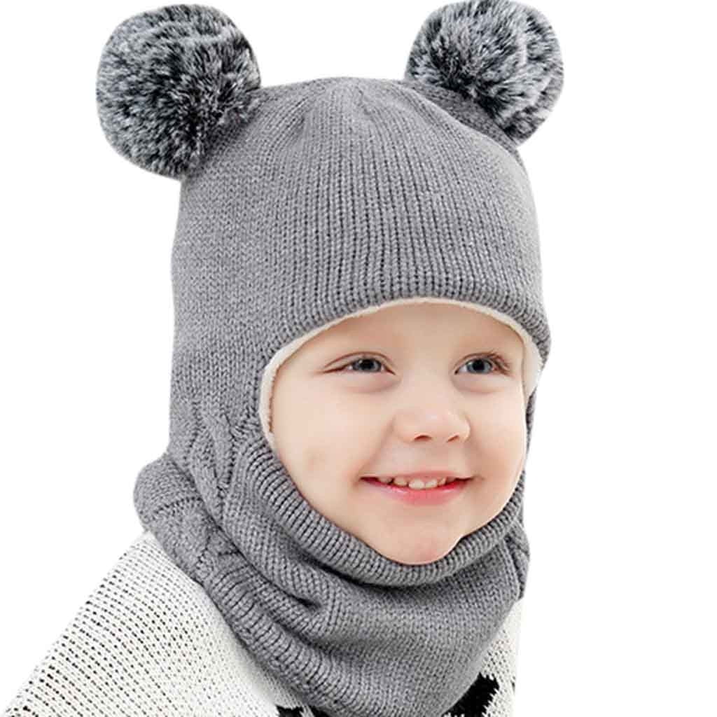 BabyGirl Clean Cause Hooded Scarf Caps Hat Wipes Babies Winter Warm ...