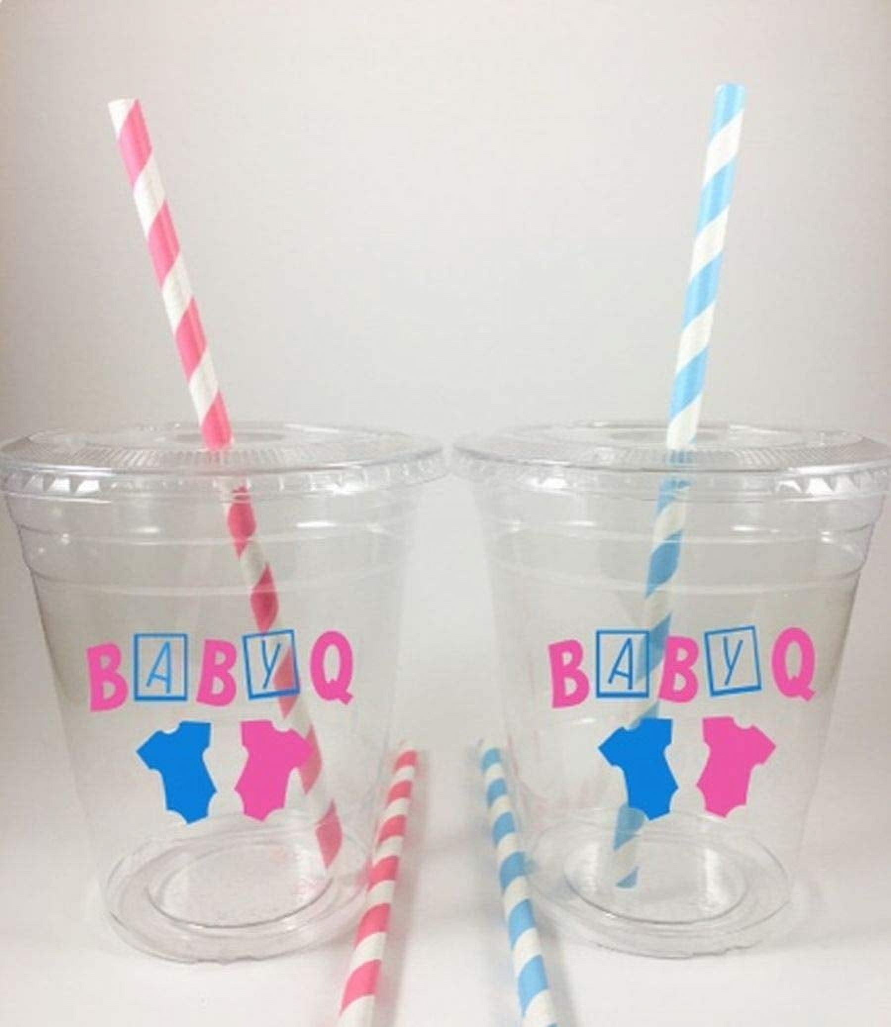 BabyQ Baby Barbecue Party Cups Gender Reveal Set 12 - Walmart.com
