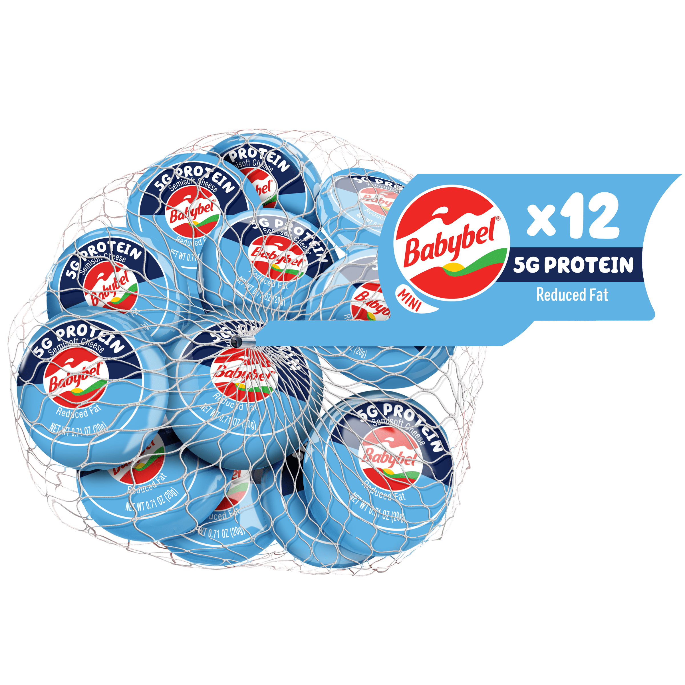 Babybel Reduced Fat Flavored Snack Cheese, 8.5 oz, 12 Count Net ...