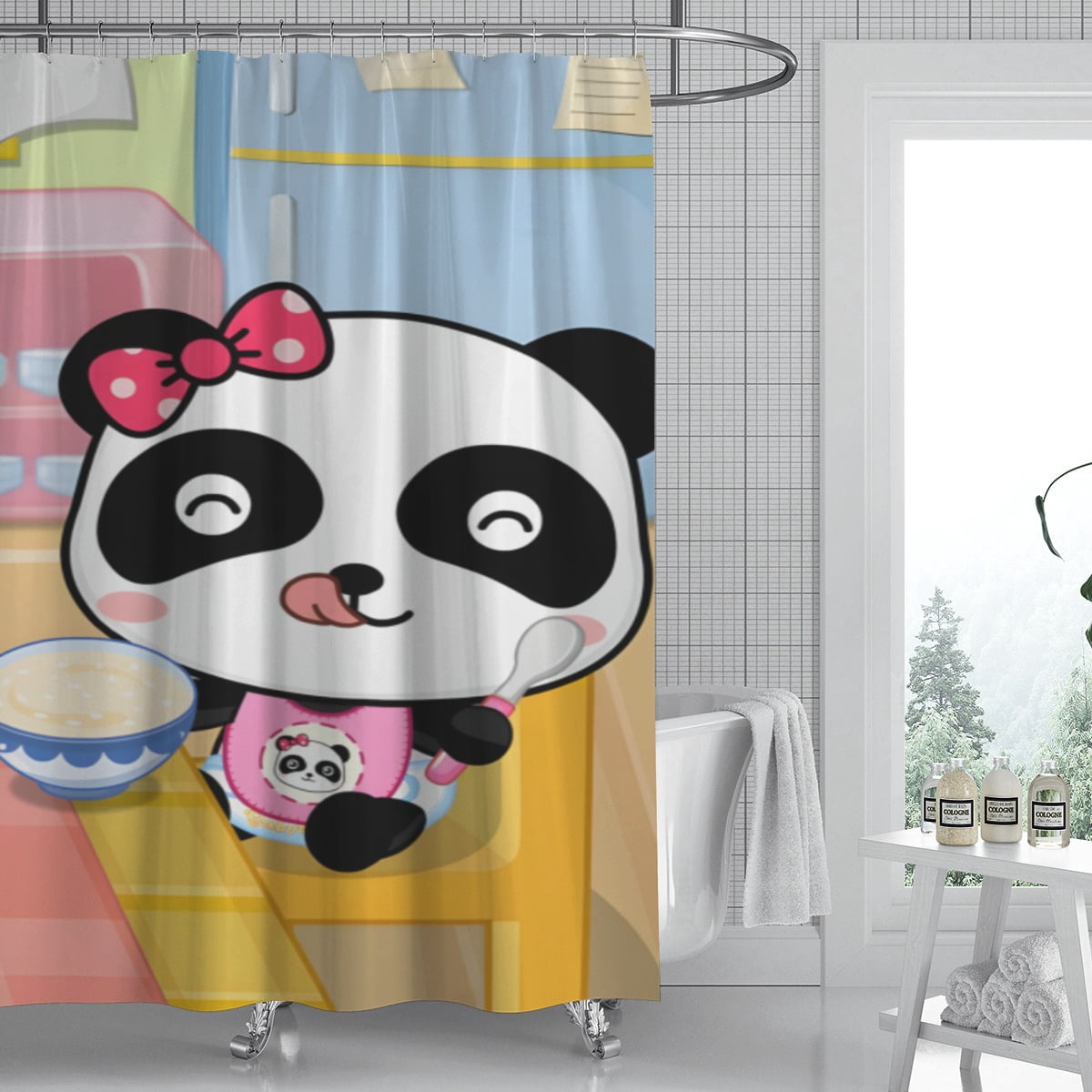 Babybus Baby Bus shower curtain comes with an iconic design, waterproof ...