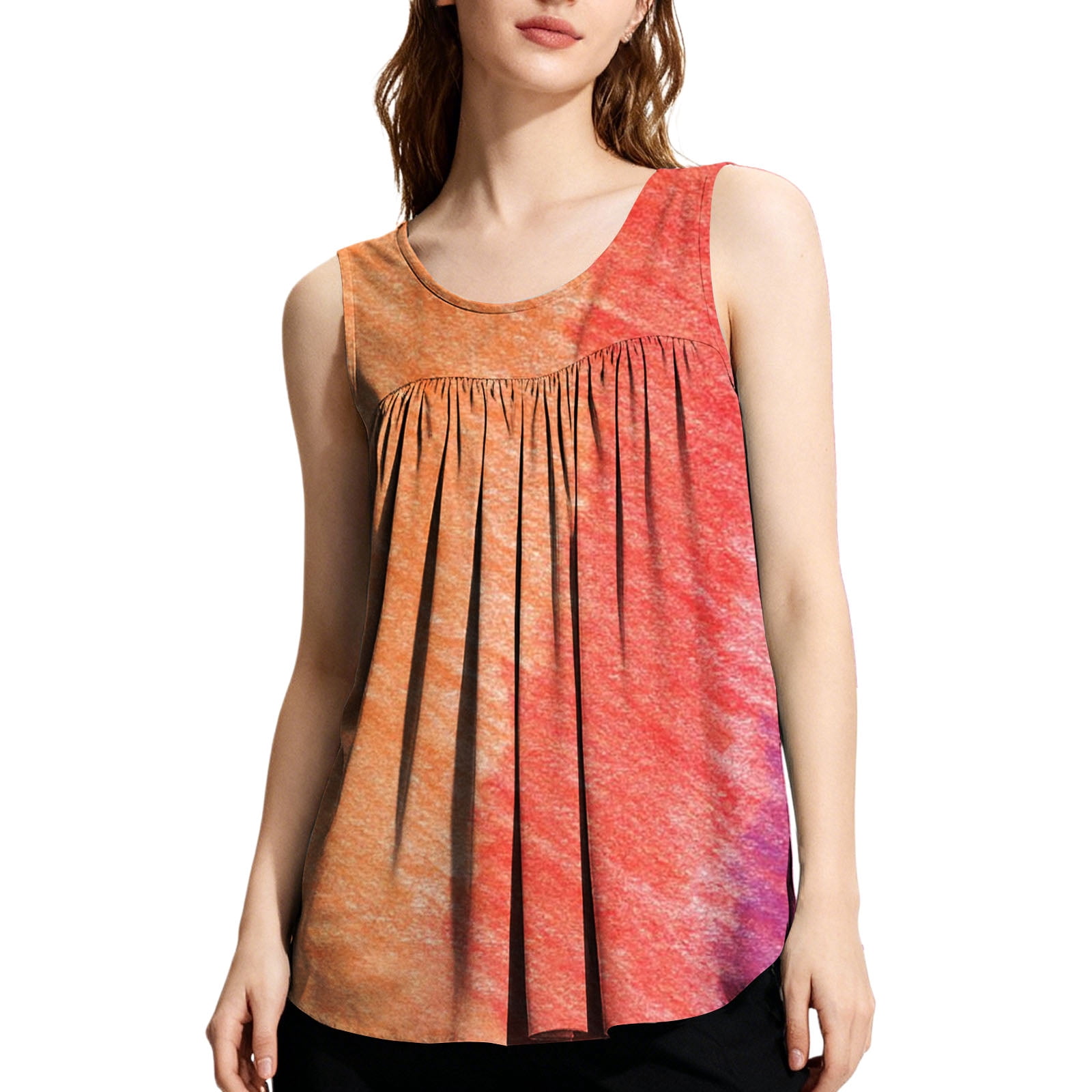 Babydoll Tank Tops For Women Causal Top Wide Strap Tank Tops For Women ...