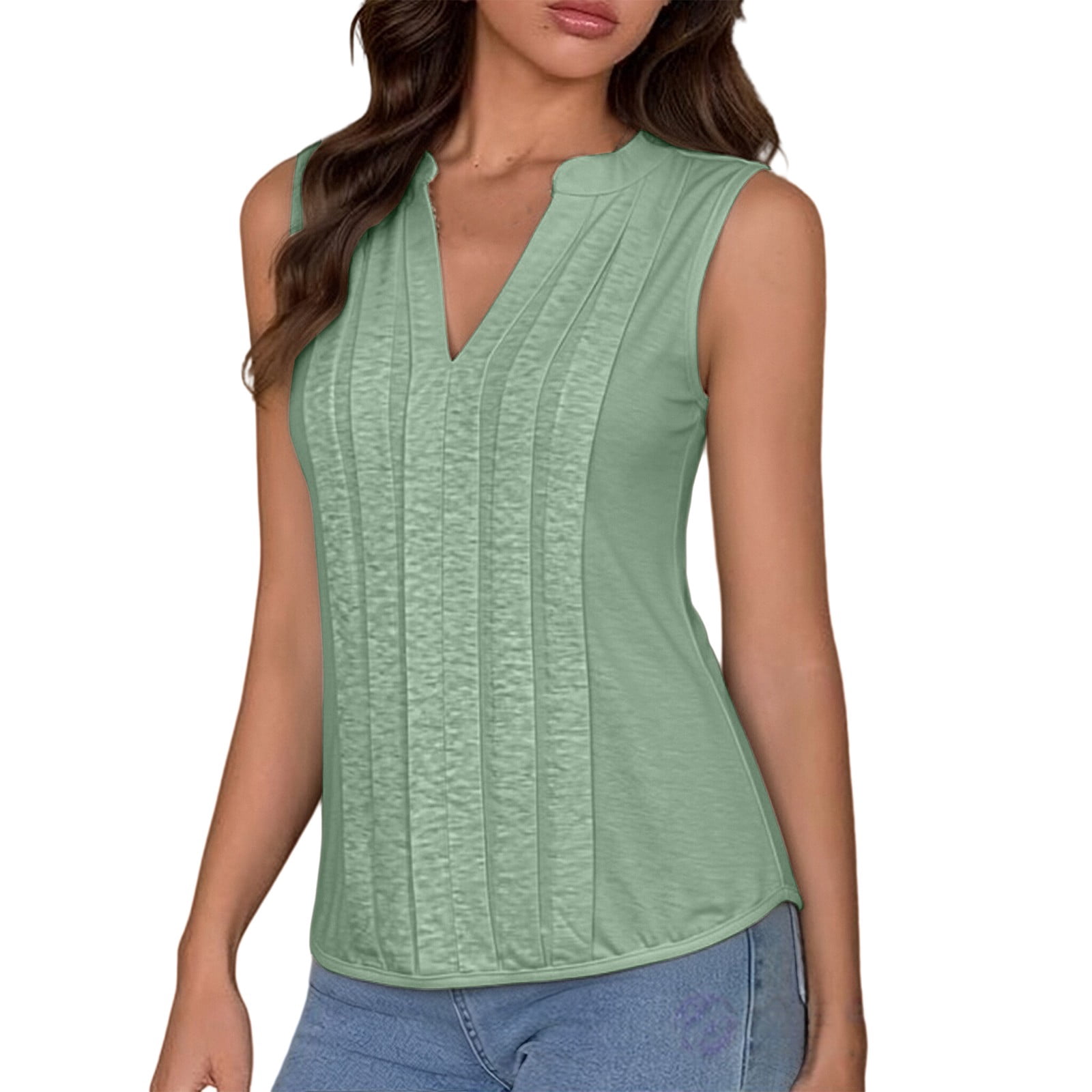 Babydoll Tank Tops For Women Short Sleeve Top For Women Twist Front ...