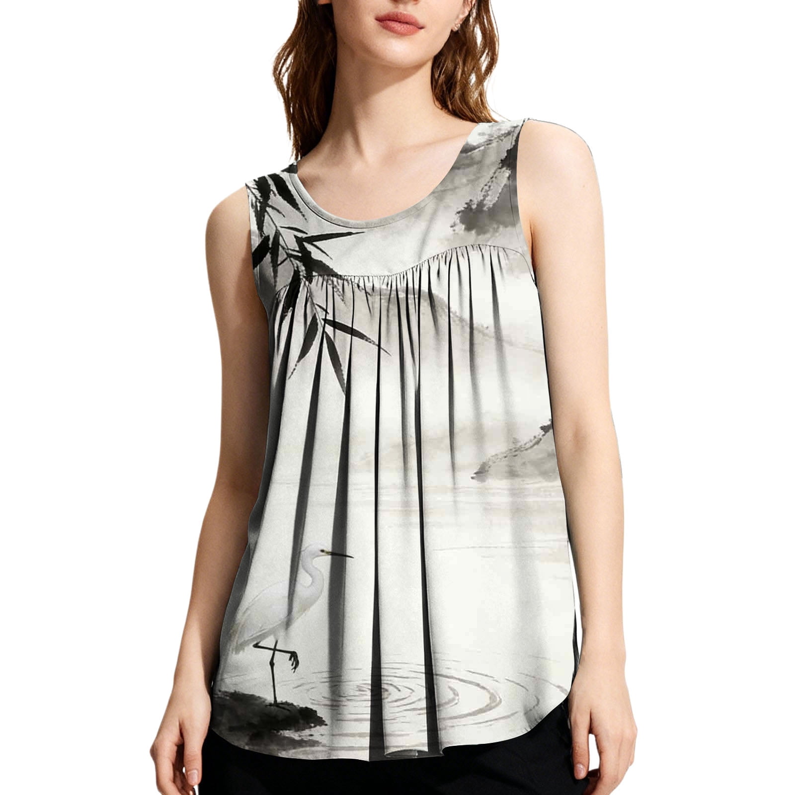 Babydoll Tank Tops For Women Twist Front Tops For Women Vacation ...
