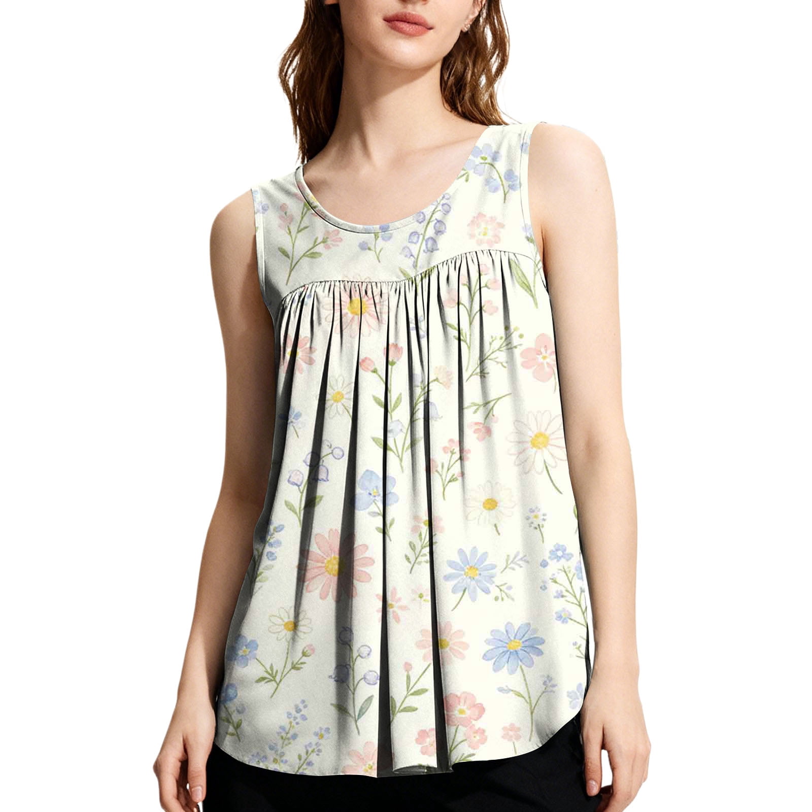 Babydoll Tank Tops For Women Wide Strap Tank Tops For Women Spring Tank ...