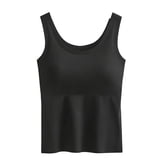 Babydoll Tops for Women Modal Tank Tops with Built in Bras Cute Peplum ...