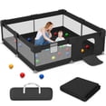 Babyeap Baby Playpen With Mat,50"x50"Play Pen for Babies and Toddlers ...