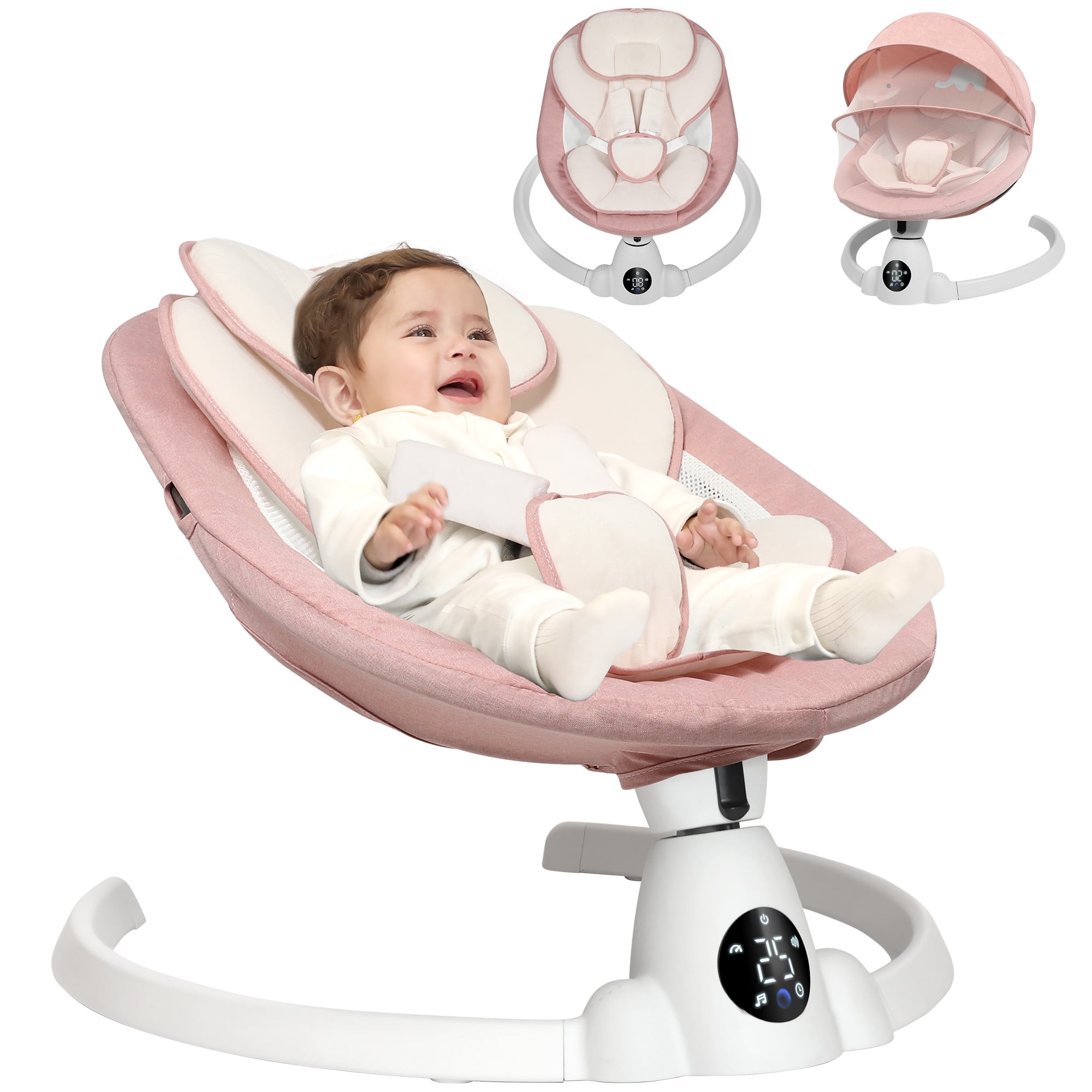 Babyeap Baby Swing for Infants - Smart Electric Swing with Bluetooth ...