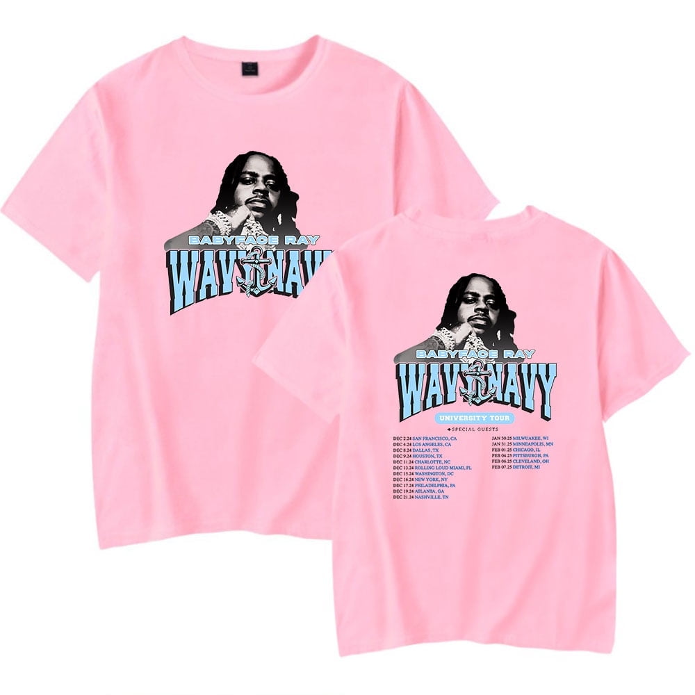 Babyface Ray Uniyersity Tour T-shirt Merch Summer Women's Men's Retro ...