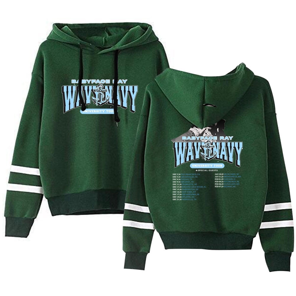 Babyface Ray Wavy Navy University Tour Hoodie long sleeved unisex ...