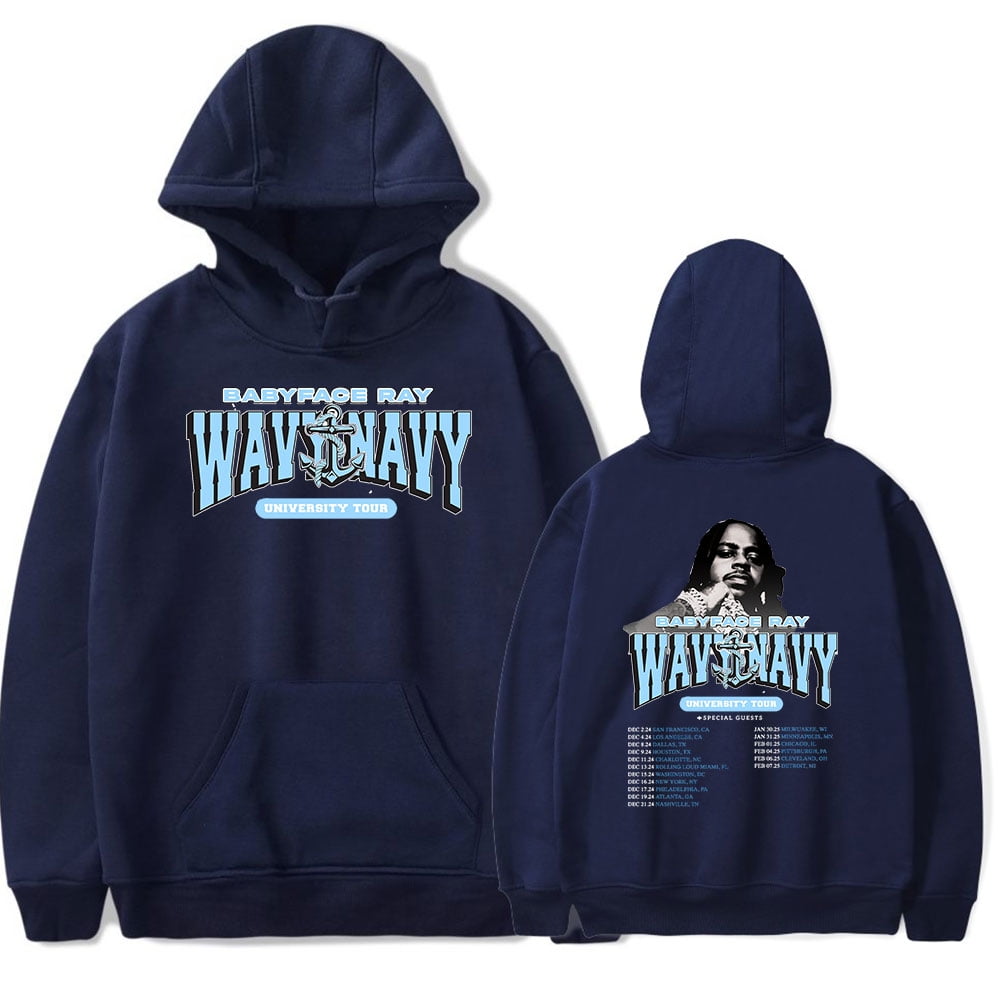 Babyface Ray Wavy Navy University Tour Hoodies Merch Women Men Popular ...