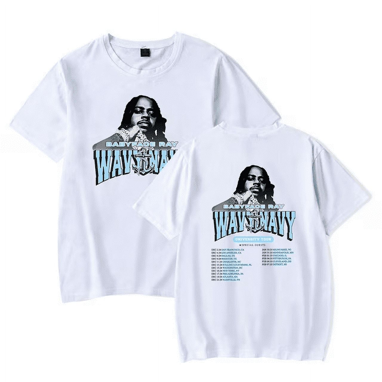 Babyface Ray merch Uniyersity Tour tshirt crewneck short sleeve tshirt ...