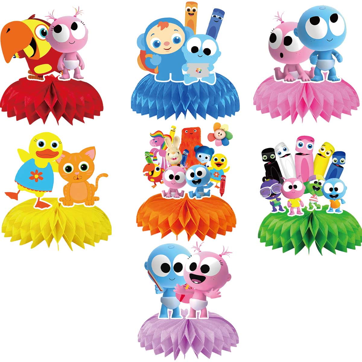 Babyfirst Color Crew Honeycomb Centerpieces Table Toppers Decorations ...