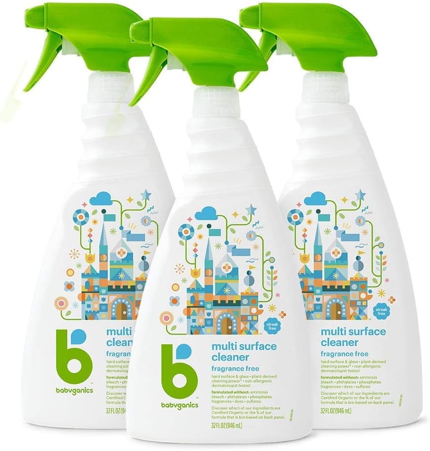 Babyganics Multi Surface Cleaner, Fragrance Free, For Hard Surfaces ...