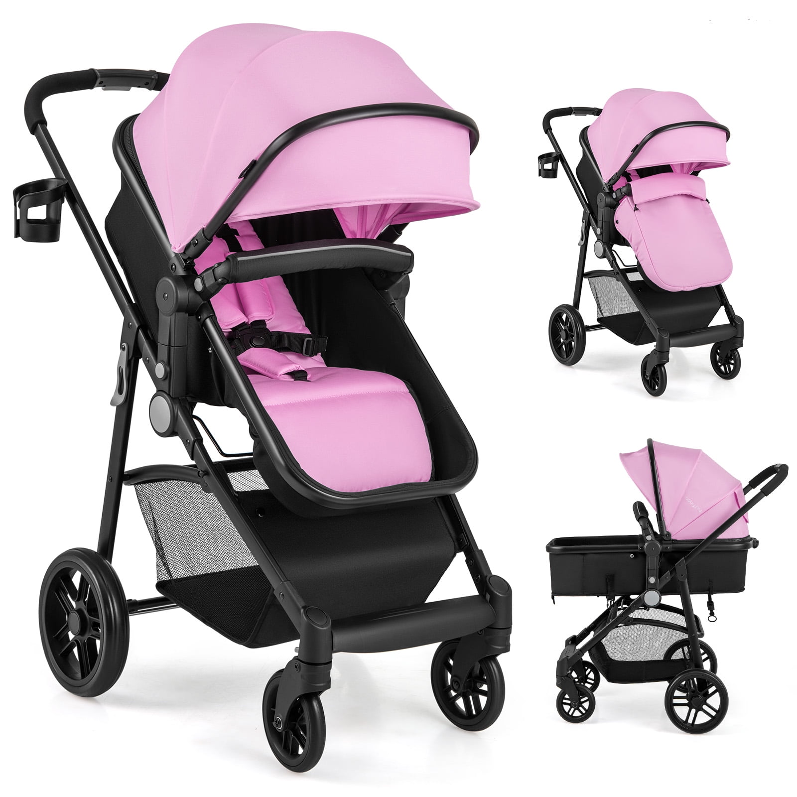 Babyjoy 2 in 1 Foldable Baby Stroller Kids Travel Newborn Infant Buggy ...