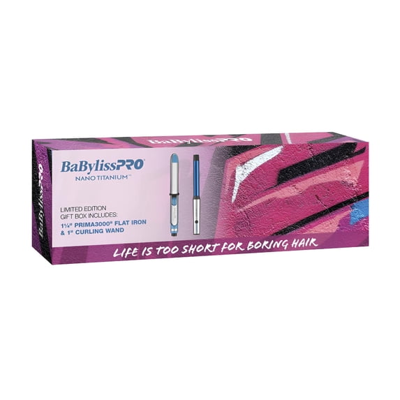 "BabylissPro Nano Titanium Professional 1 1/4"" Prima3000 Flat Iron & 1 ...