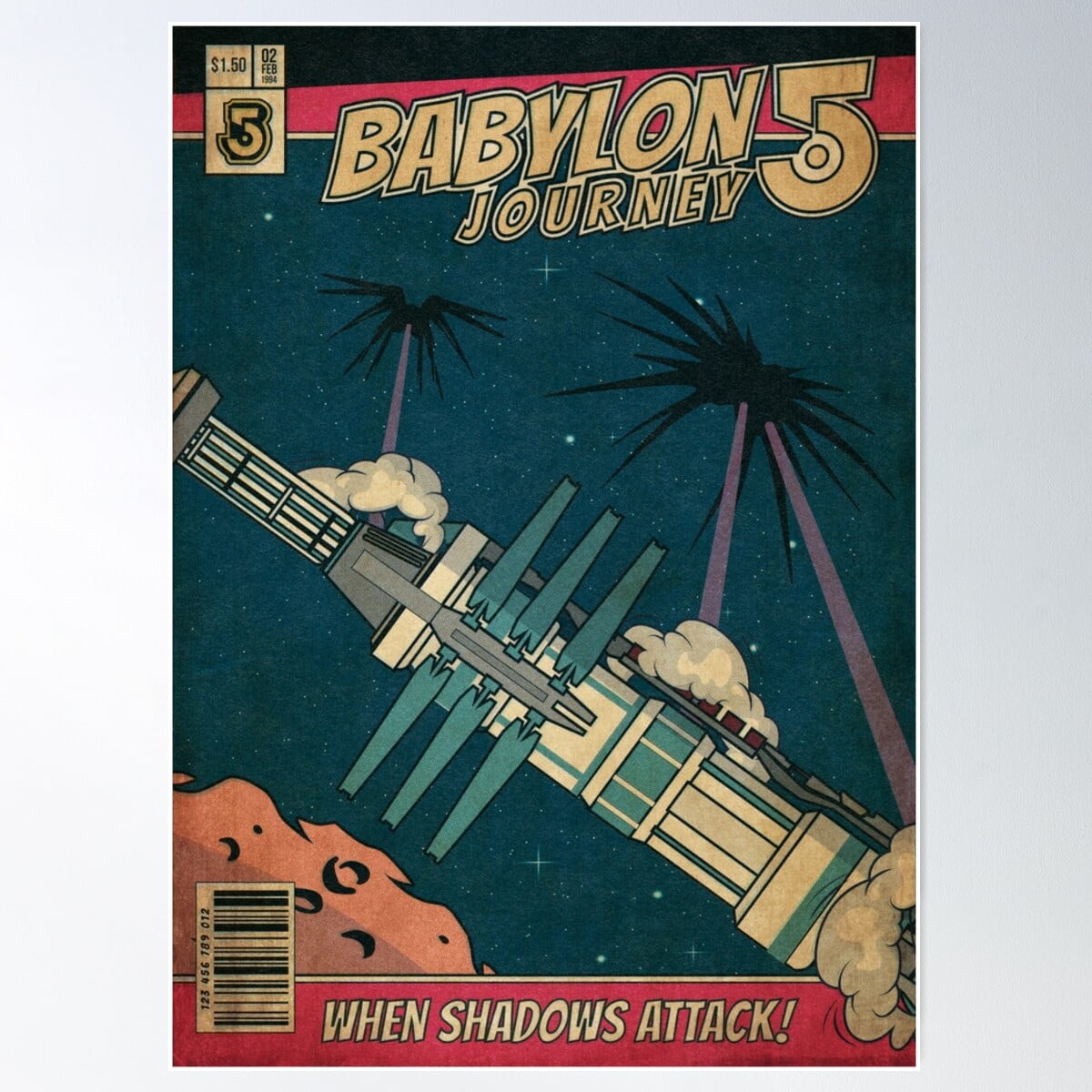 Babylon 5 Comic Cover Shadows Poster Wall Art, Modern Wall Decor For Living Room Bedroom, 24x36 ...