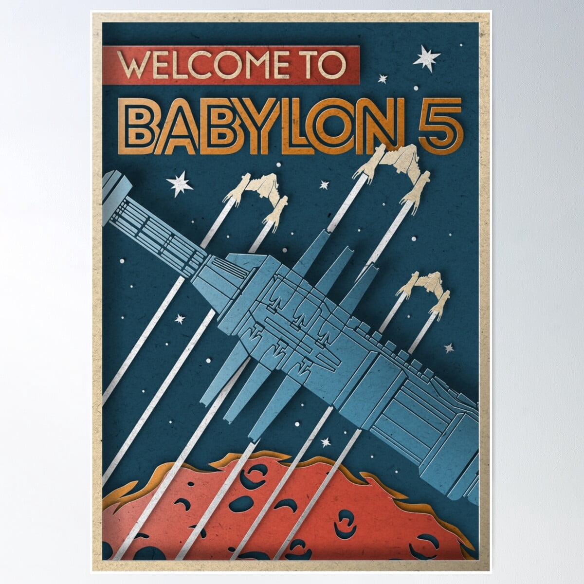 Babylon 5. Paper Cut Poster Wall Art Modern Wall Decor For Living Room ...