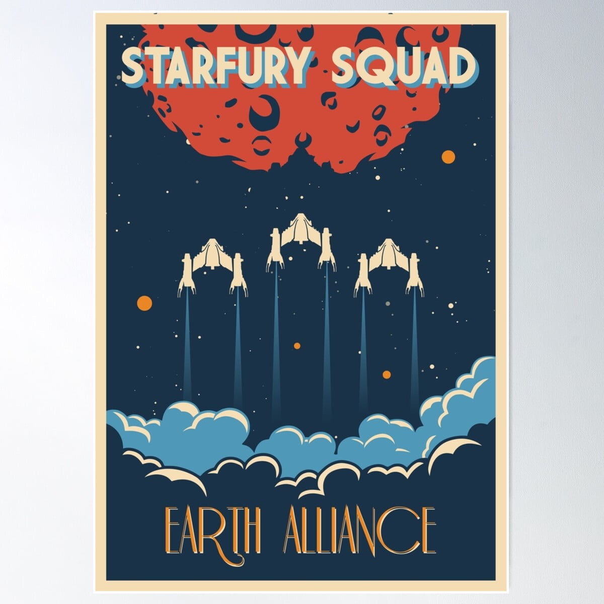 Babylon 5, Vintage Space, Starfury Poster Wall Art, Modern Wall Decor ...