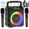 Babyltrl Karaoke Machine for Adults and Kids with 2 Wireless Microphone,Portable PA System ...