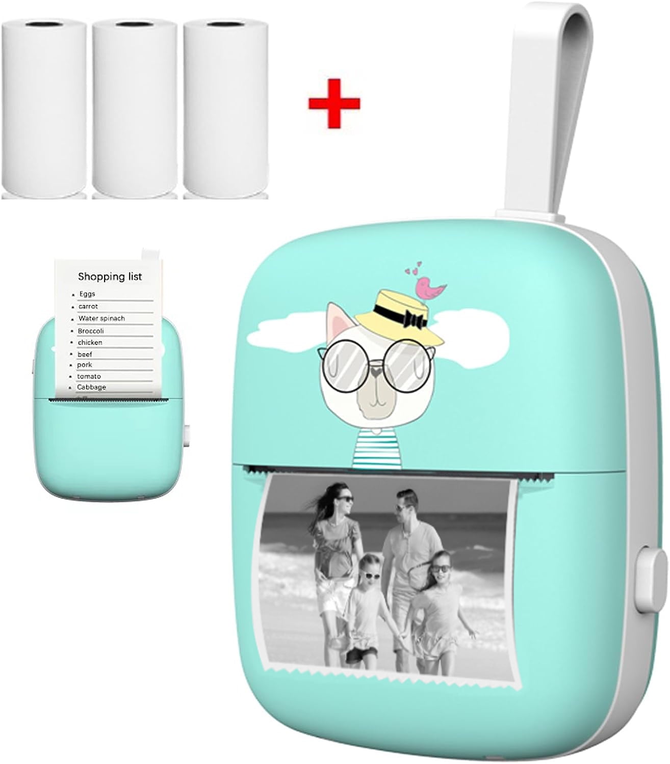 Babyltrl Portable Mini Pocket Printer with Printing Paper,Wireless ...