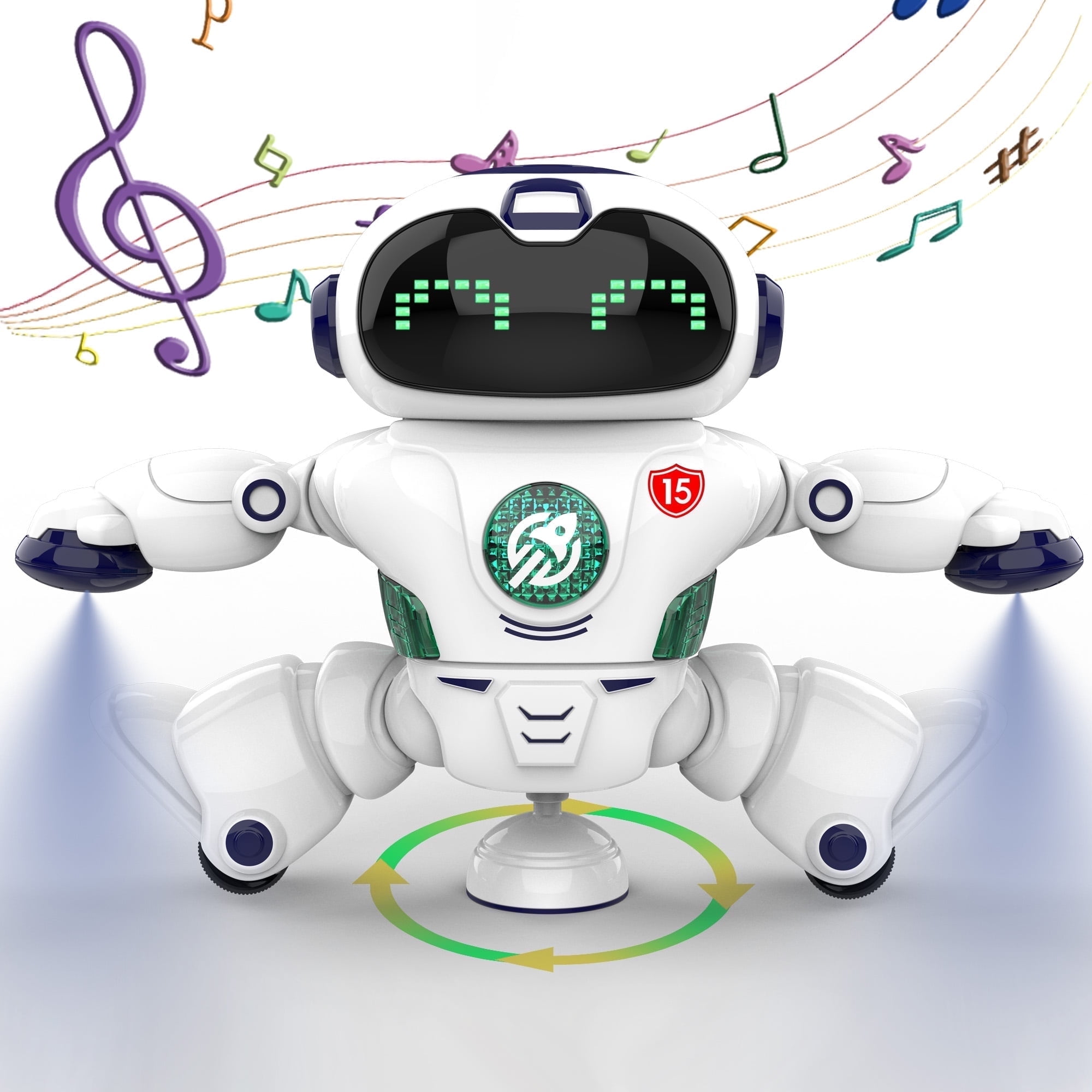 BABYLTRL Smart Space Dancing Robot Toy for Kids Ages 3-6 with Lights ...