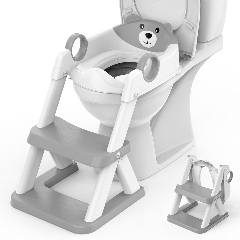 Babyomi Toddler Potty Training Seat with step stools, Foldable ...