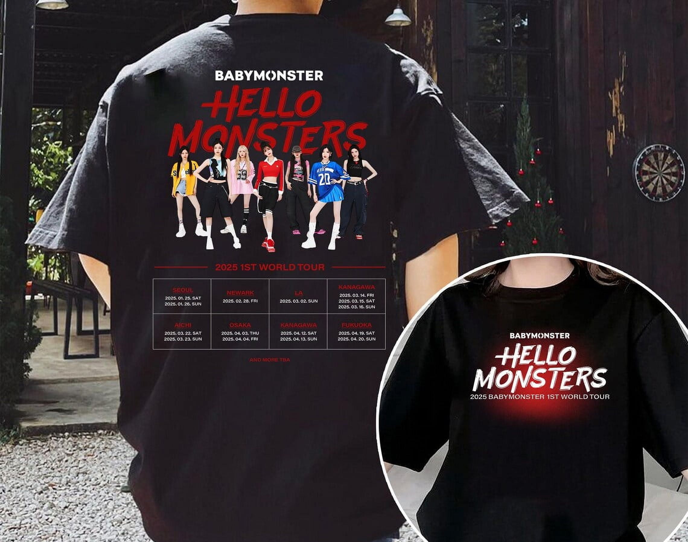 Babymonster Hello Monster World Tour 2025 Shirt, Hello Monsters World ...
