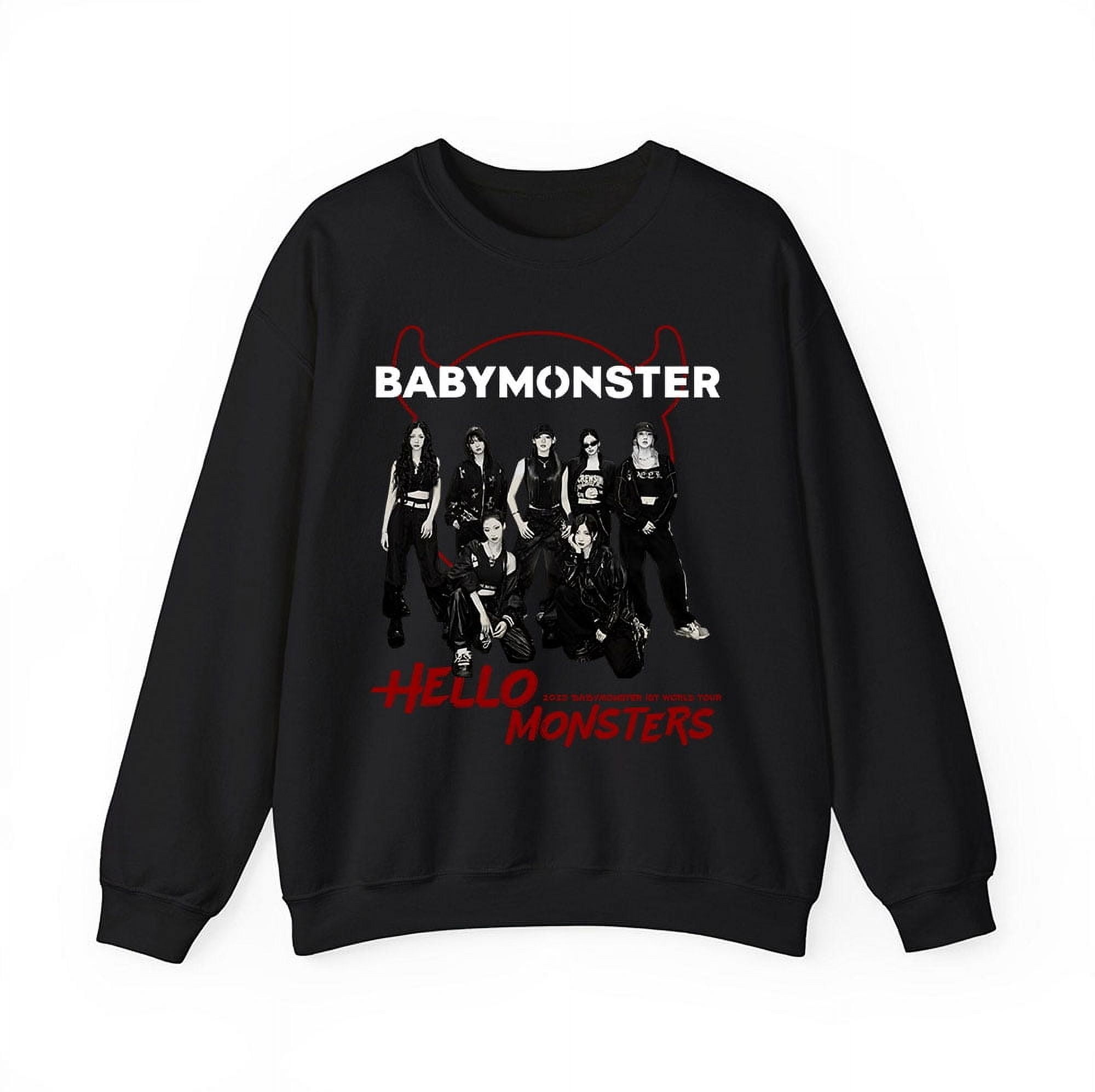 Babymonster Merch 2025 World Tour Hello Monsters Crewneck Sweatshirt ...